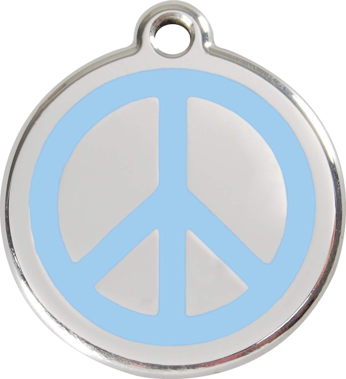 Red Dingo Dog ID Tag Peace Sign Medium, globaldogshop.com - Red Dingo