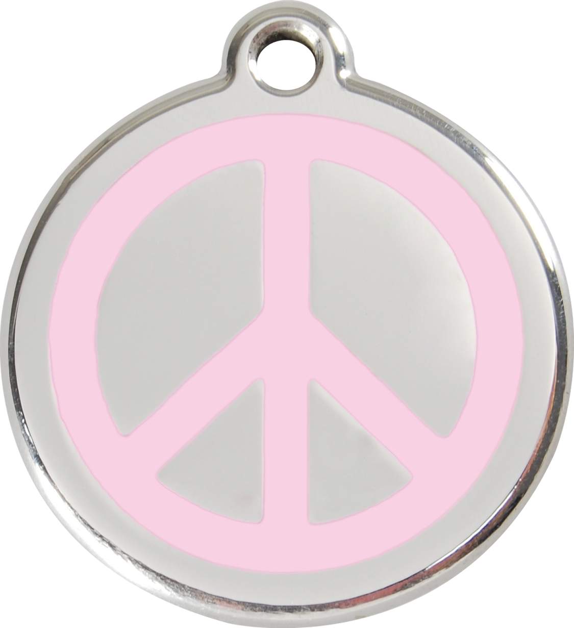 Red Dingo Dog ID Tag Peace Sign Medium, globaldogshop.com - Red Dingo