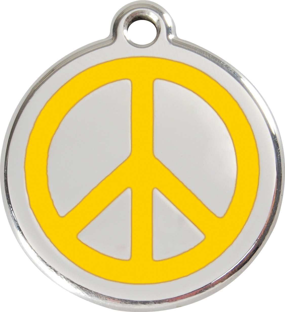 Red Dingo Dog ID Tag Peace Sign Medium, globaldogshop.com - Red Dingo