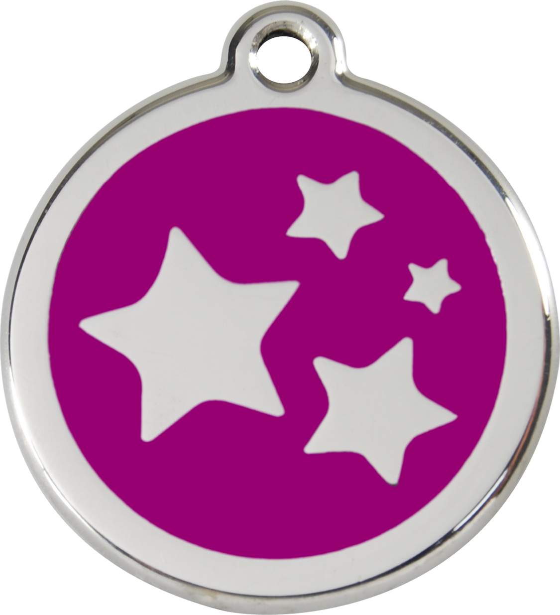 Red Dingo Dog ID Tag Stars Medium, globaldogshop.com - Red Dingo